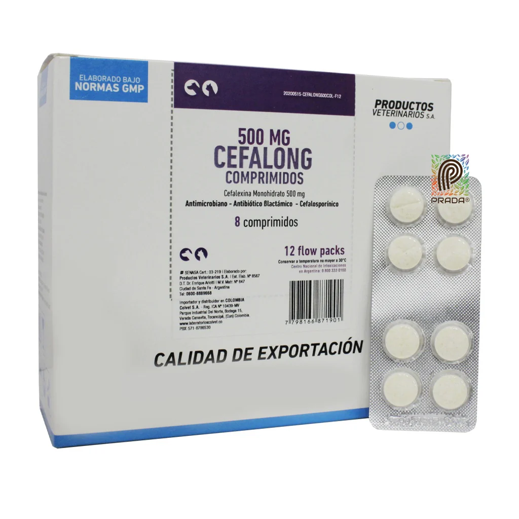 CEFALONG 500 MG (8 TABLETAS) - JOTAGRO DISTRIBUCIONES ESPECIALIZADAS